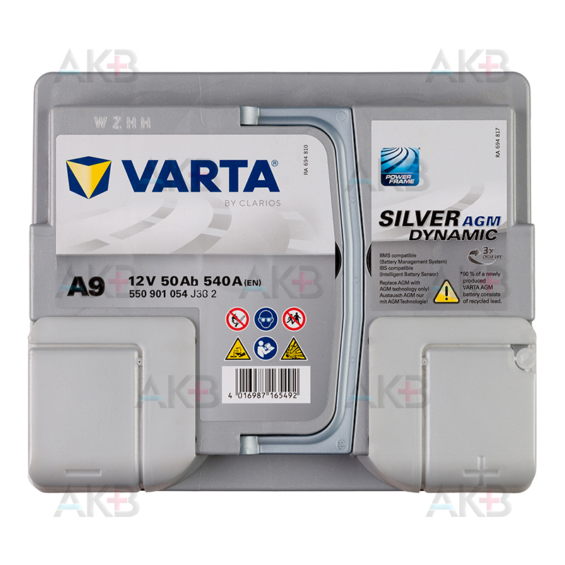 Аккумулятор Varta Silver Dynamic AGM A9 50Ah (Start-Stop) 540A ...