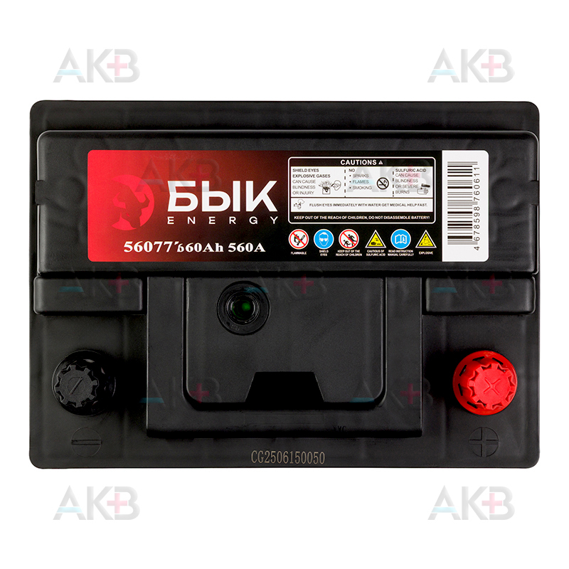 Аккумулятор БЫК Energy 56077 60Ah 560A обр. пол. (242x175x175) низкий ...